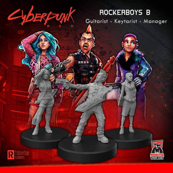 Cyberpunk Red Miniatures: Rockerboys A | Miniatures | Rules of Play