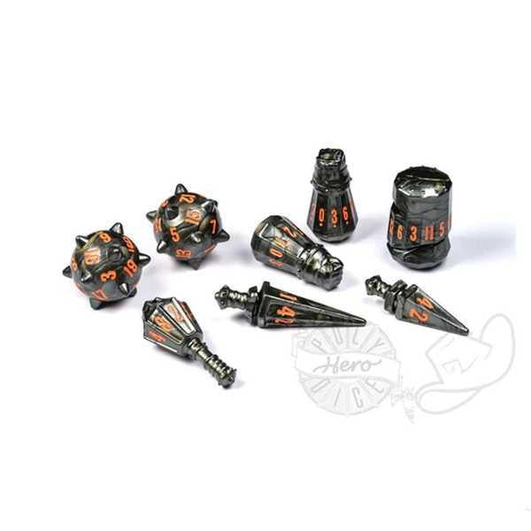 PolyHero Dice: Warrior 8 Dice Set Steel Grey — Rules of Play