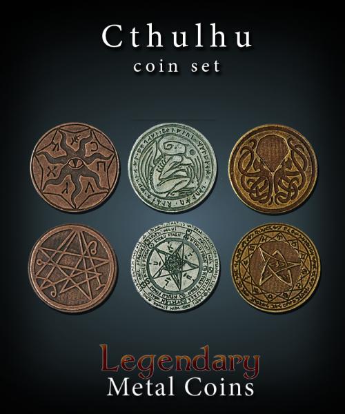 Cthulhu Coin Set Legendary Metal Coins | Accessories | Rules of Play